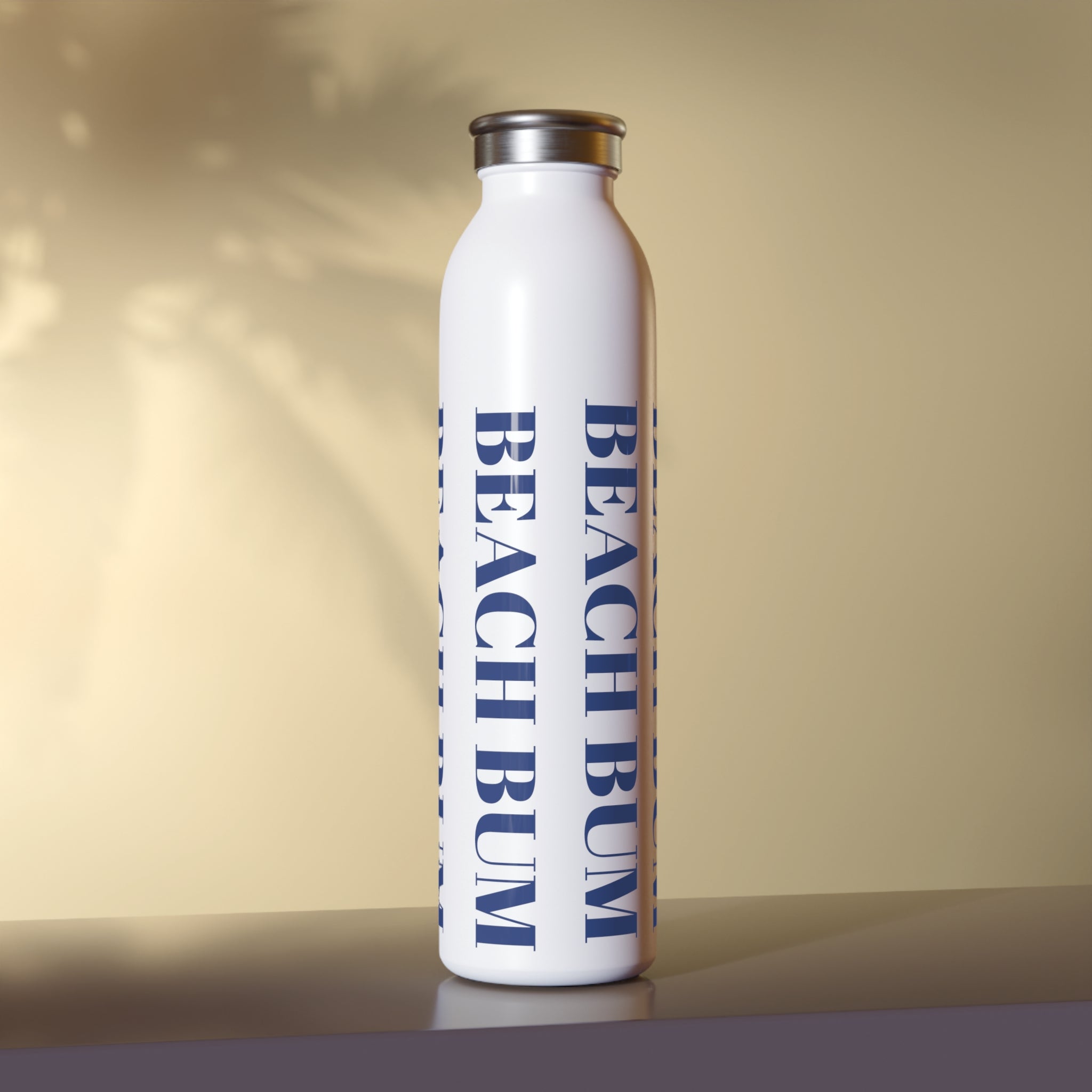 Beach Bum Slim Water Bottle - Ruppy's Creations