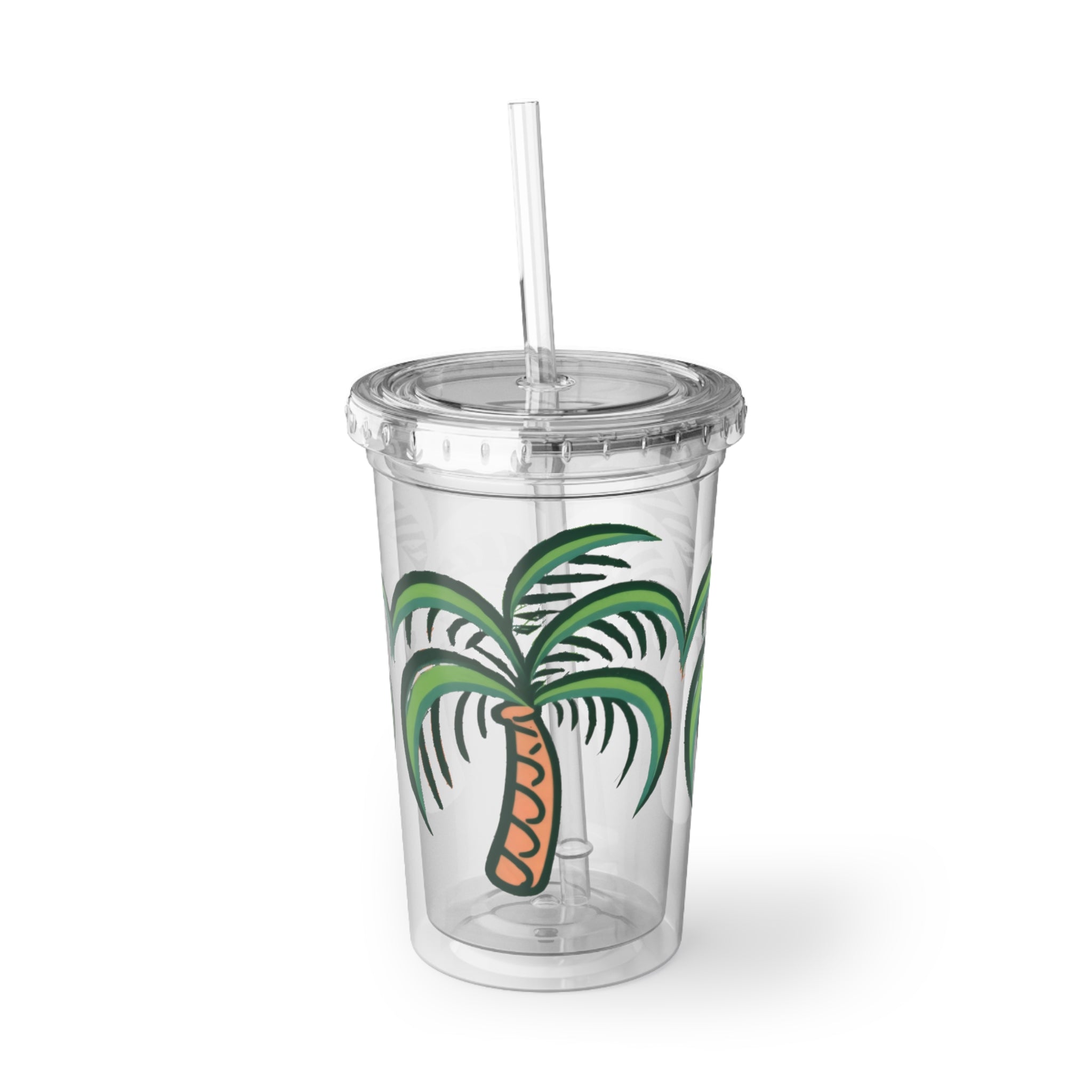 Palm Tree Suave Acrylic Cup - Ruppy's Creations