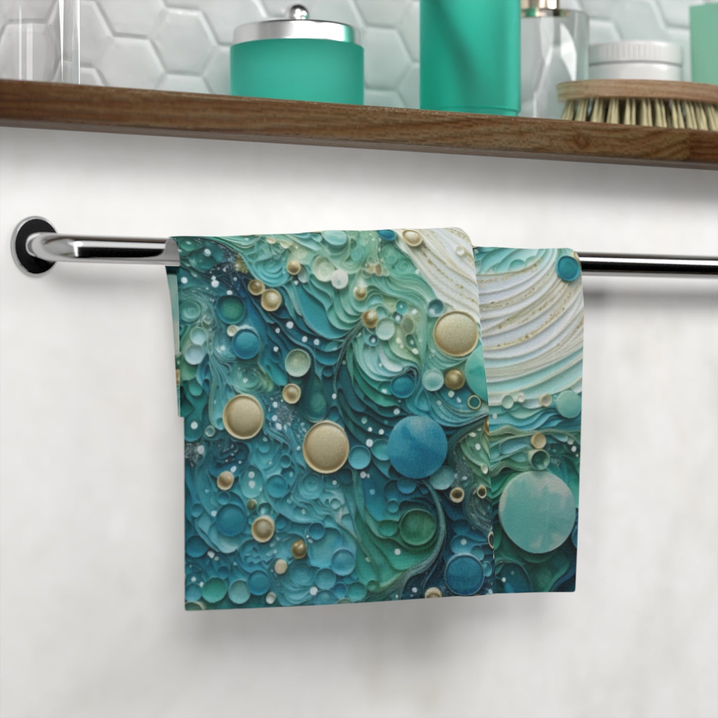 Seafoam Bubbles Face Towel - Washcloth - Ruppy's Creations