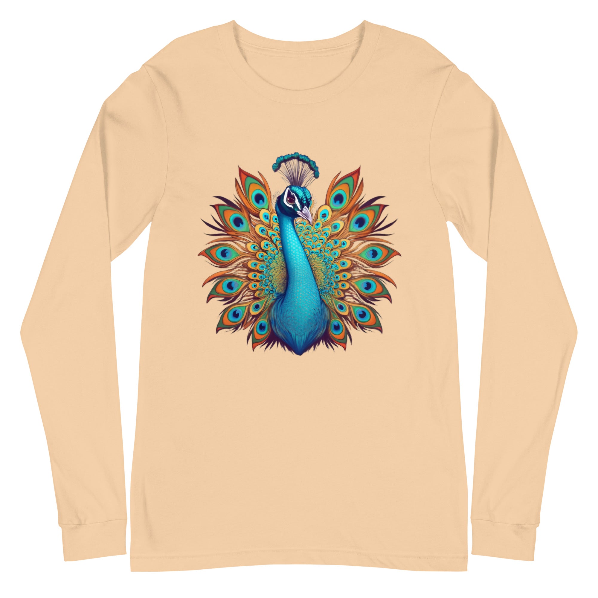 Graceful Peacock Women's Long Sleeve Tee - Ruppy's Creations